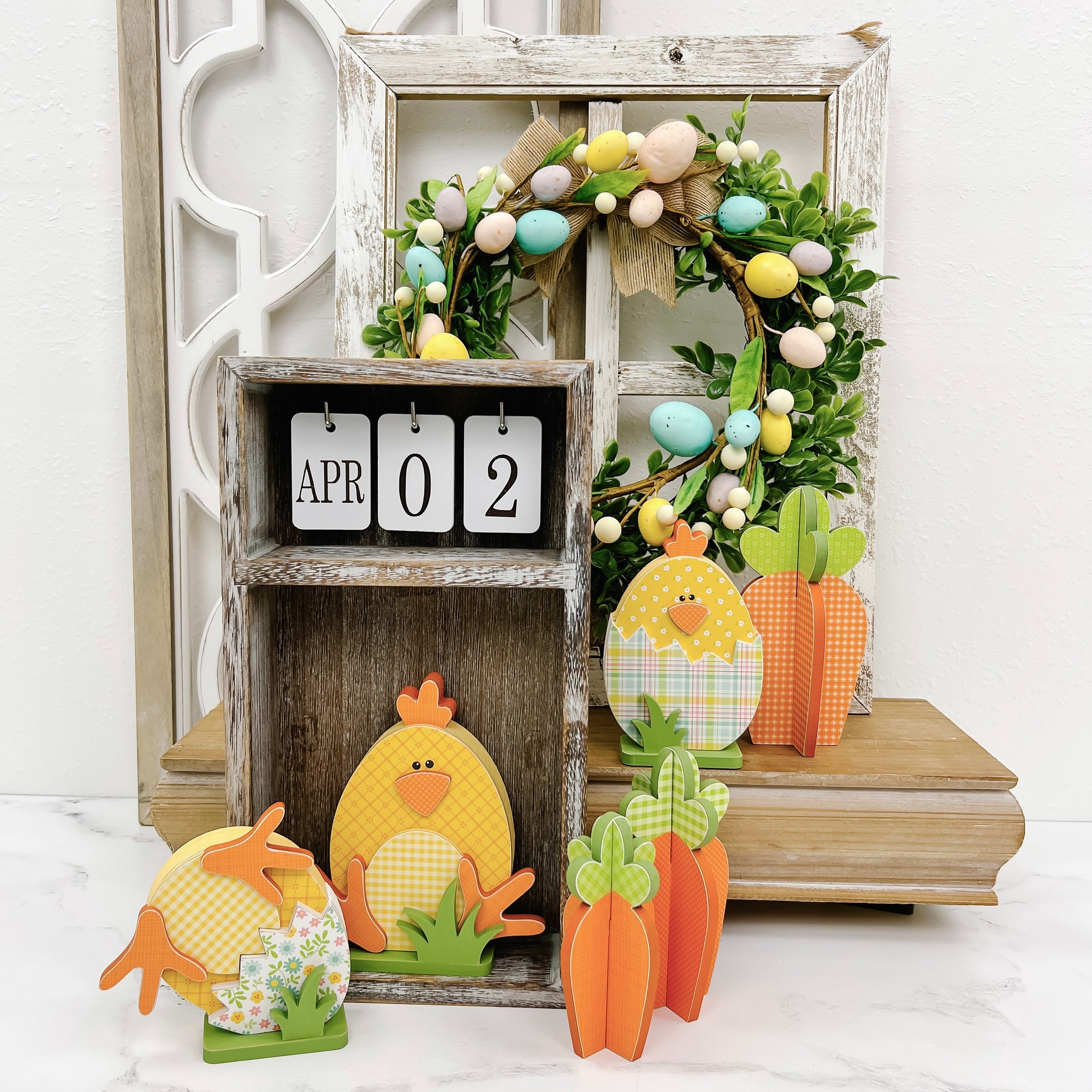 Chicks Trio Wood Decor DIY Craft Kit - Paisleys and Polka Dots