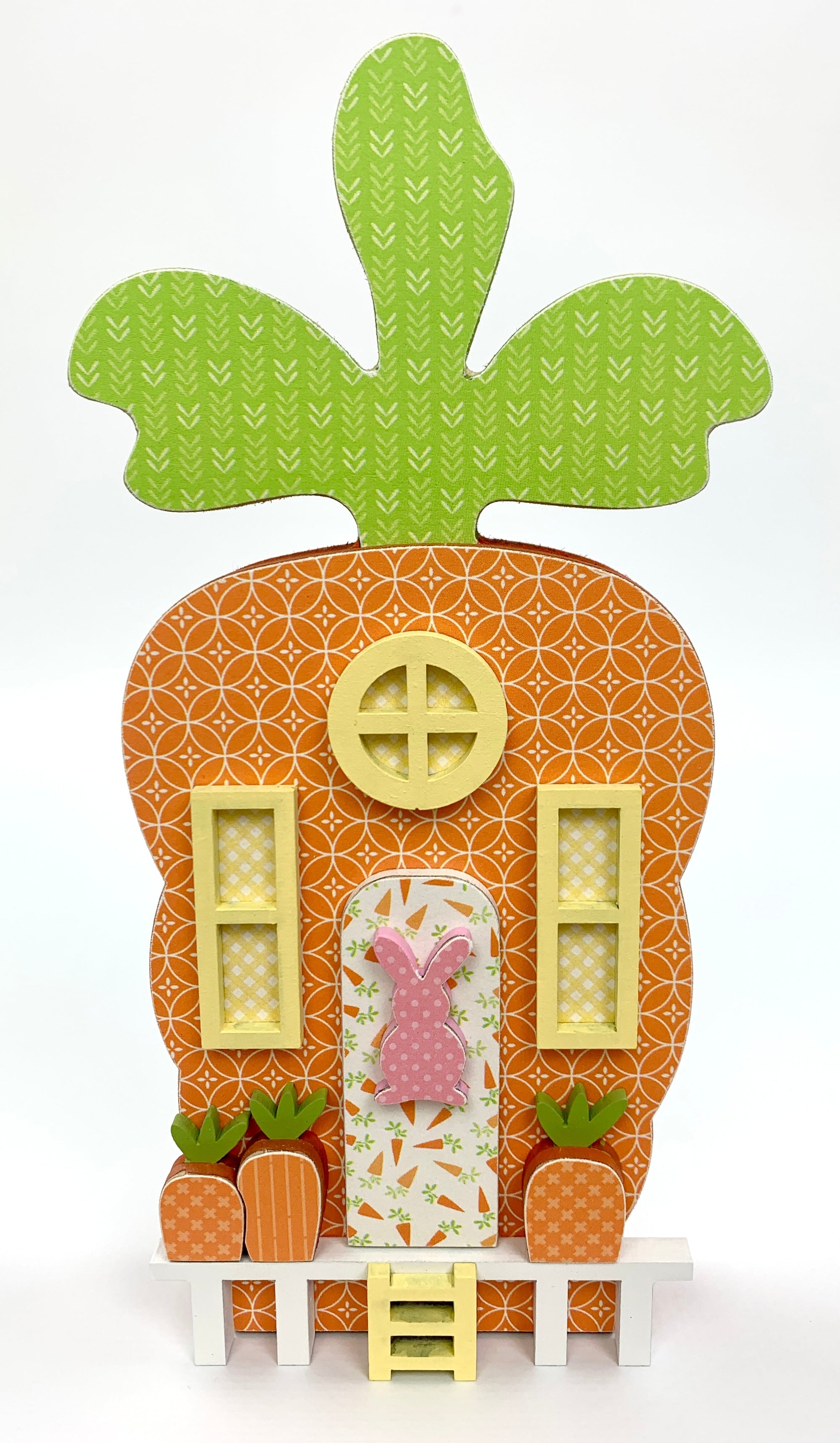 Carrot House DIY Wood Easter Decoration Kit - Paisleys and Polka Dots