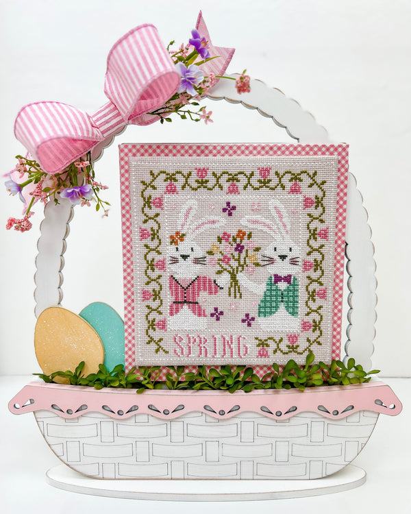 Spring Greetings Cross Stitch Pattern by Crocette a gogo - Paisleys and Polka Dots