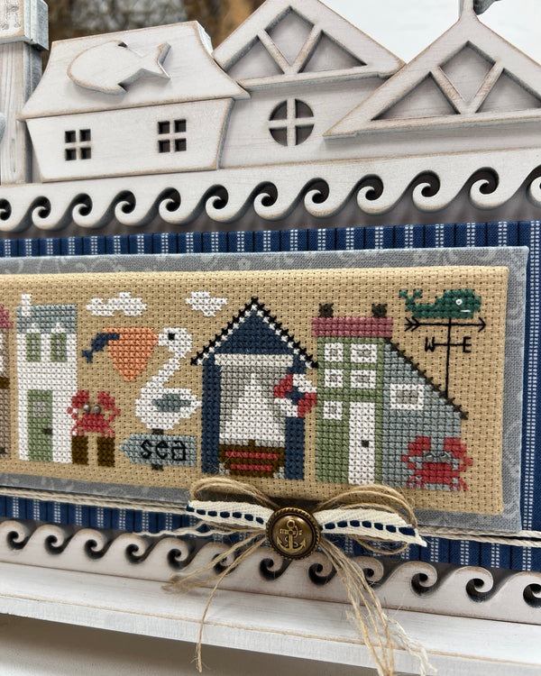 Nautical Rooftops DIY Cross Stitch Display - Paisleys and Polka Dots