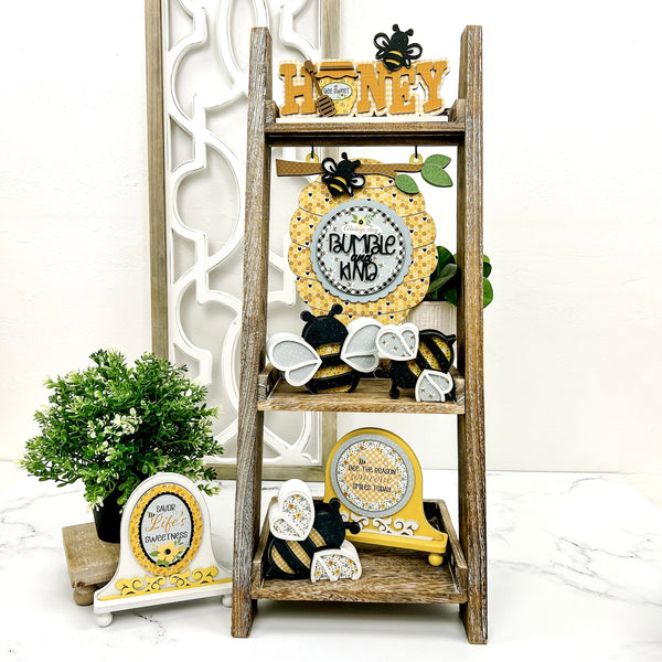 Bumble Bee Trio Wood Decor - Paisleys and Polka Dots