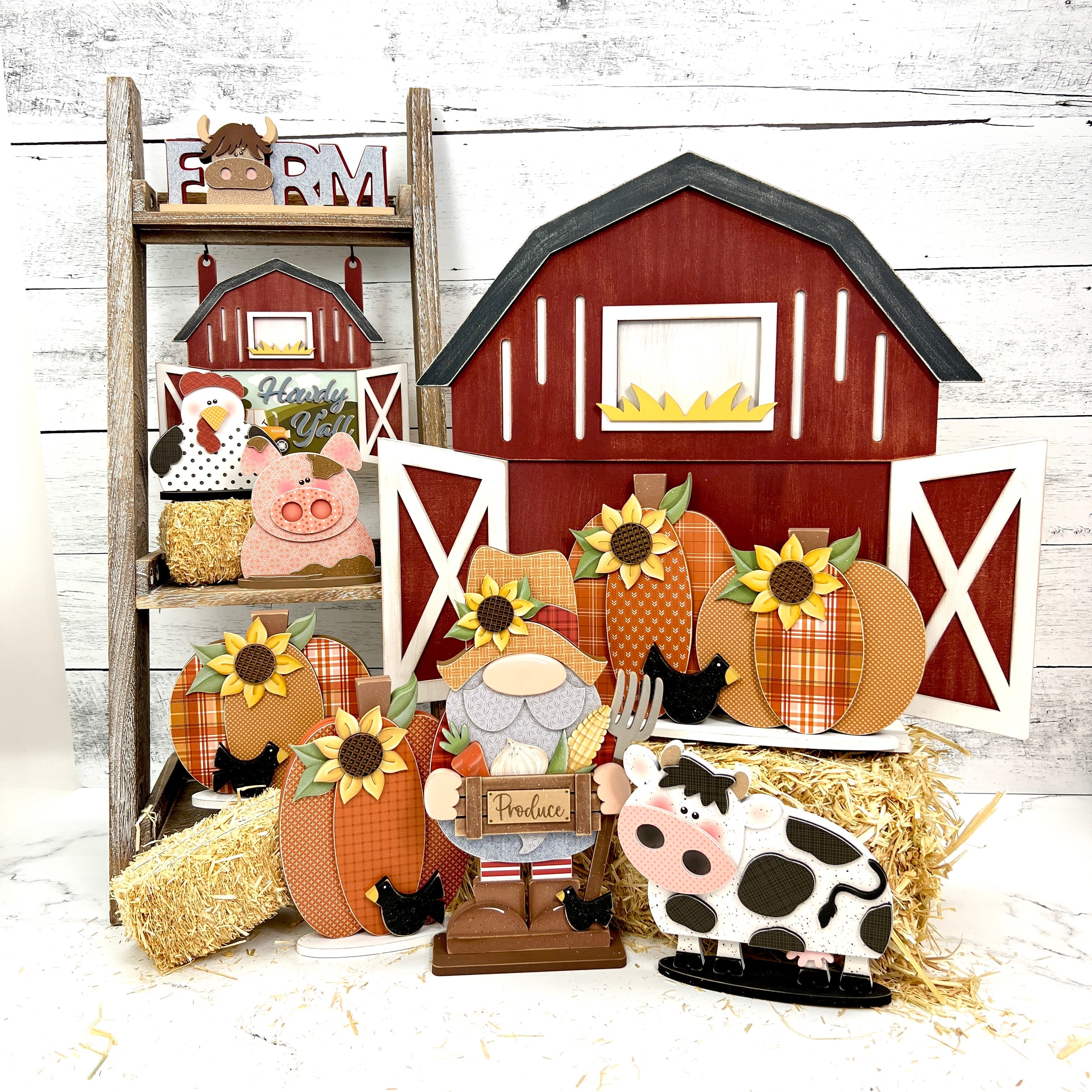 Cow Wood Decor DIY Craft Kit - Paisleys and Polka Dots