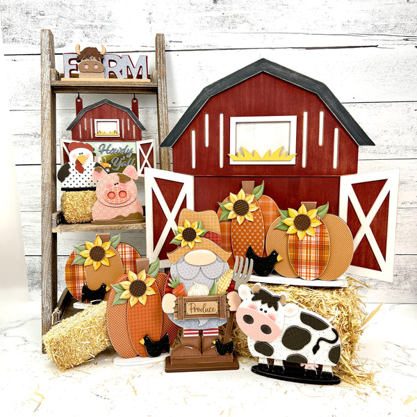 Chicken Wood Decor DIY Craft Kit - Paisleys and Polka Dots